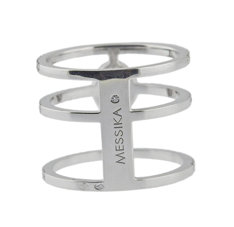 Messika Glam'azone Diamond White Gold Ring For Sale at 1stDibs