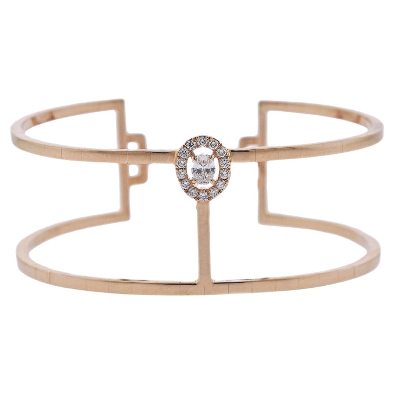 Messika Glam'azone Rose Gold Diamond Bracelet For Sale at 1stDibs
