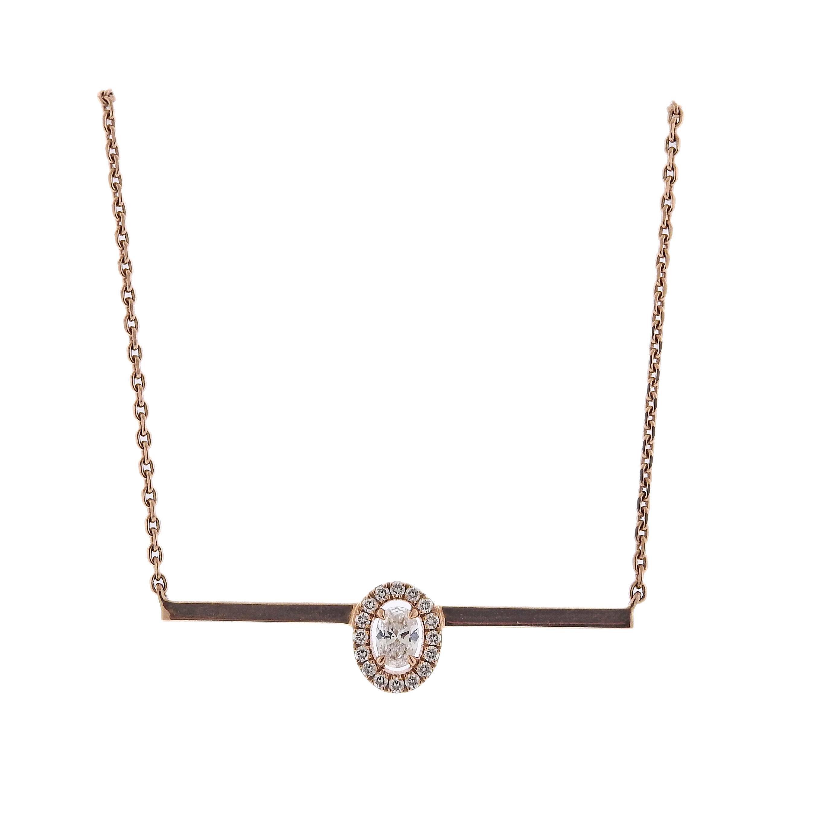 Messika 18 Karat Pink Gold Move Diamond Necklace 'Anniversary Edition ...