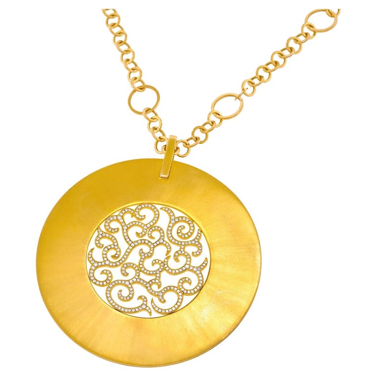 Messika Gold and Diamond Pendant Necklace For Sale at 1stDibs