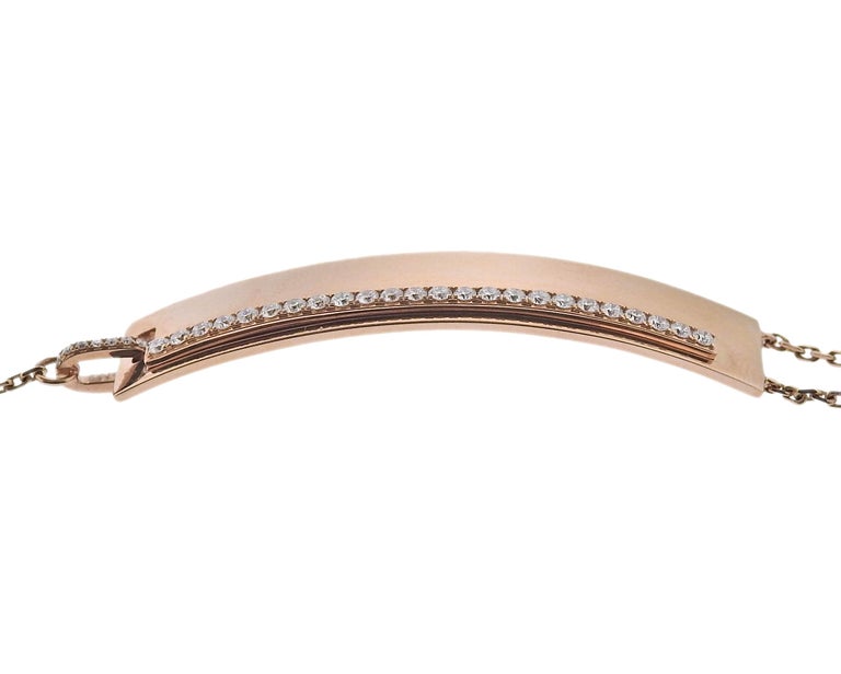 Messika Kate Diamond Rose Gold Chain Bracelet For Sale at 1stDibs