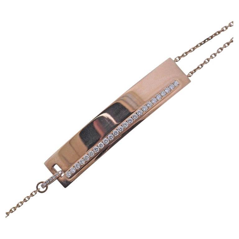 Messika Kate Diamond Rose Gold Chain Bracelet For Sale at 1stDibs
