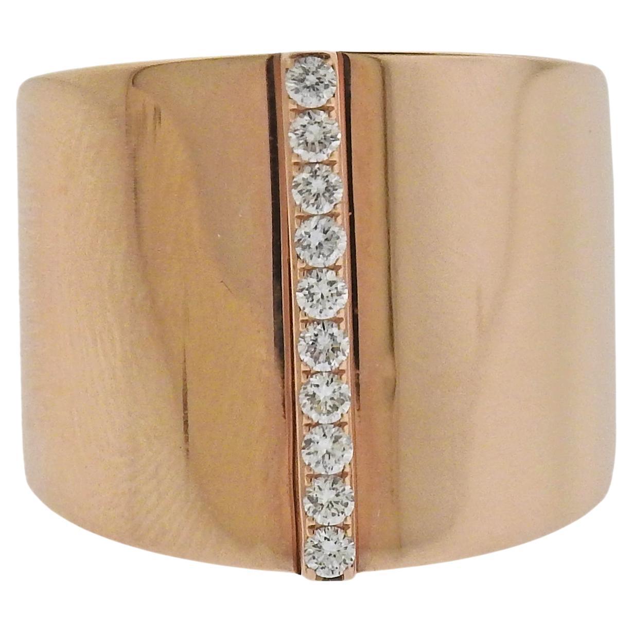 Messika Spiky Diamond Rose Gold Band Ring For Sale at 1stDibs