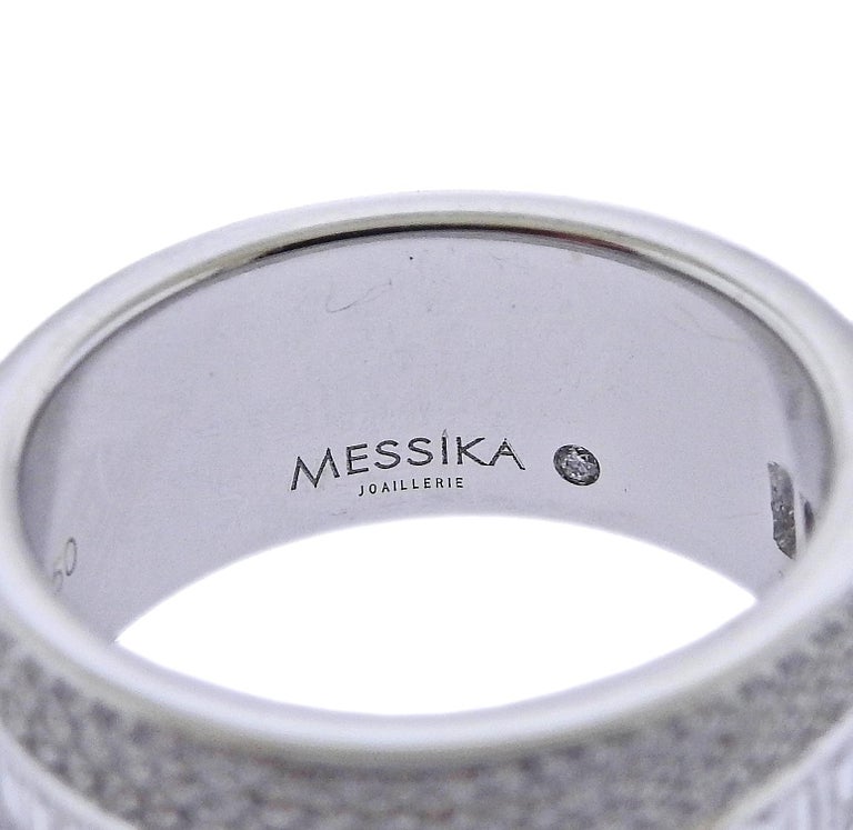 Messika Liz Diamond White Gold Band Ring For Sale at 1stDibs