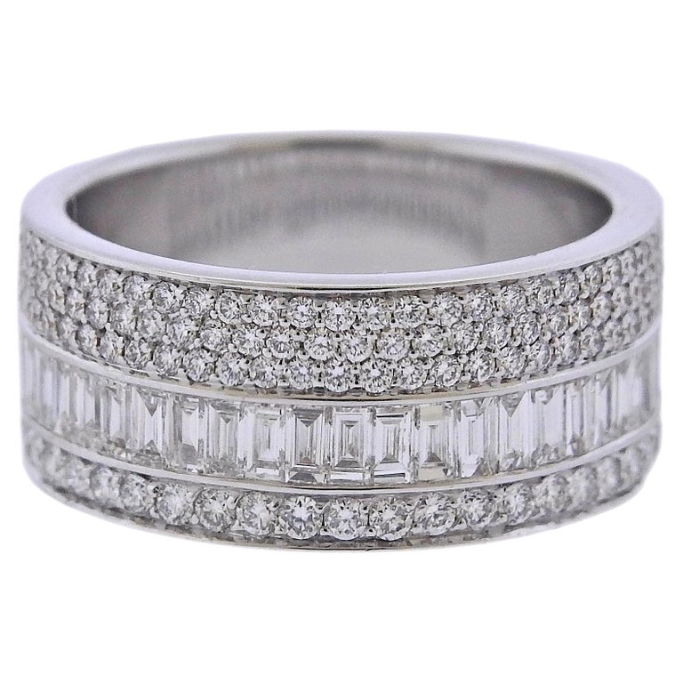 Messika Liz Diamond White Gold Band Ring For Sale at 1stDibs