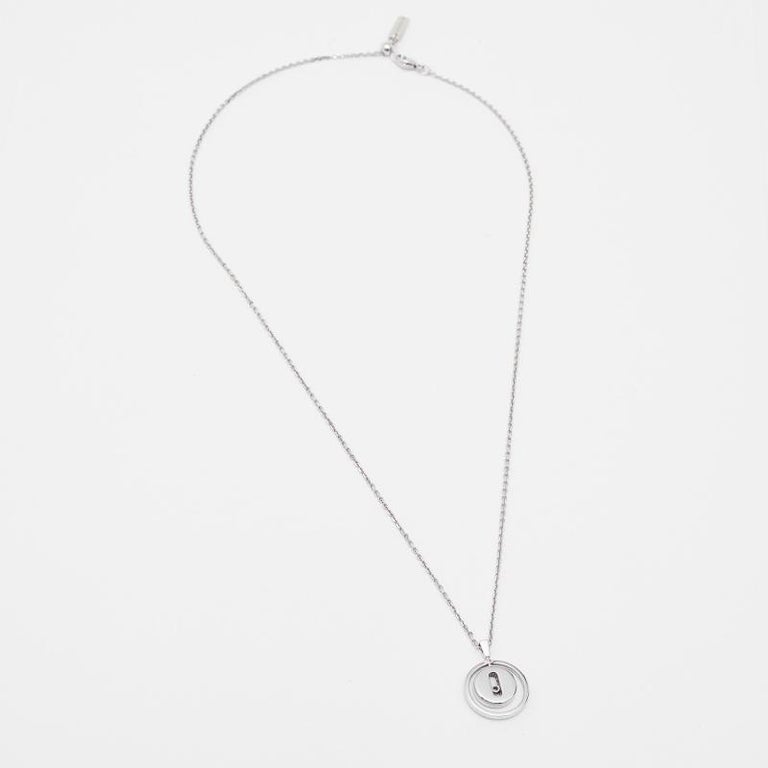 Messika Lucky Move Diamonds 18k White Gold Pendant Necklace For Sale at ...