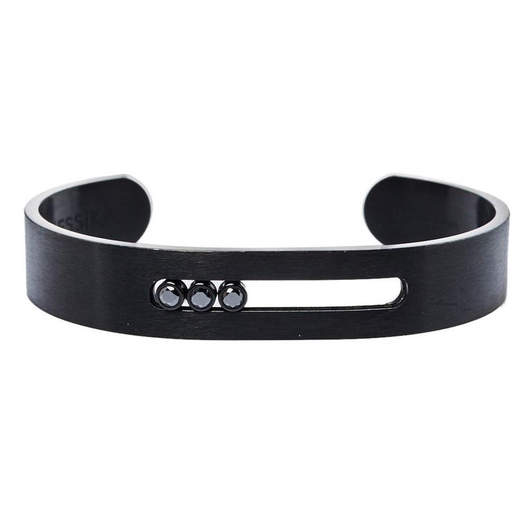 Messika Move Black Diamond Titanium Open Cuff Bracelet M at 1stDibs ...