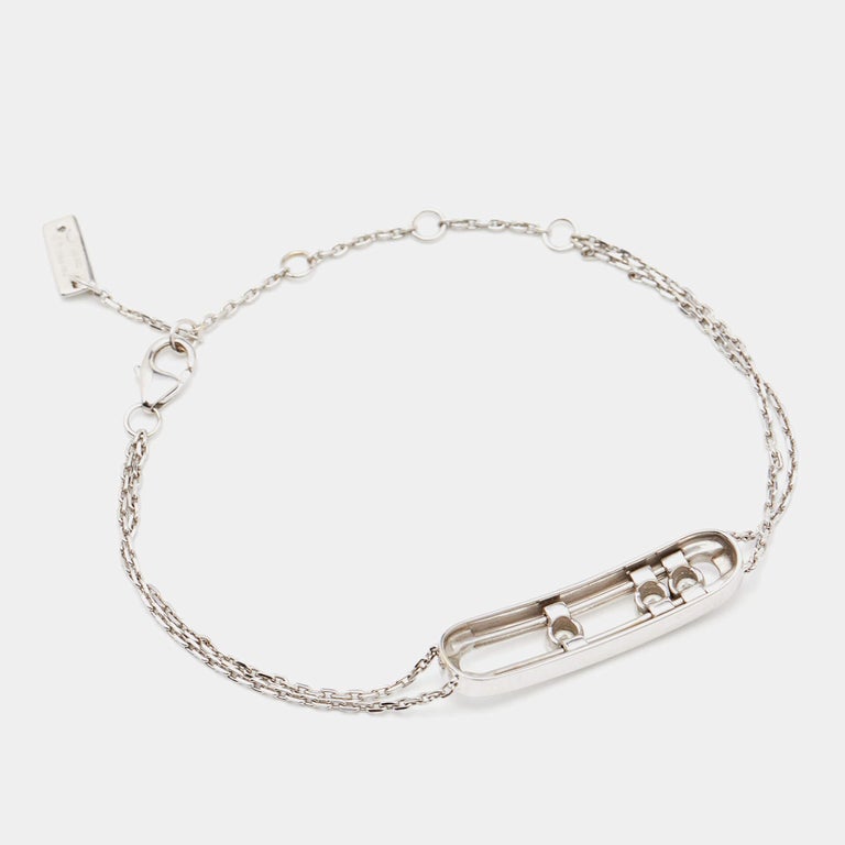Messika Move Classique Diamond 18k White Gold Bracelet For Sale at 1stDibs