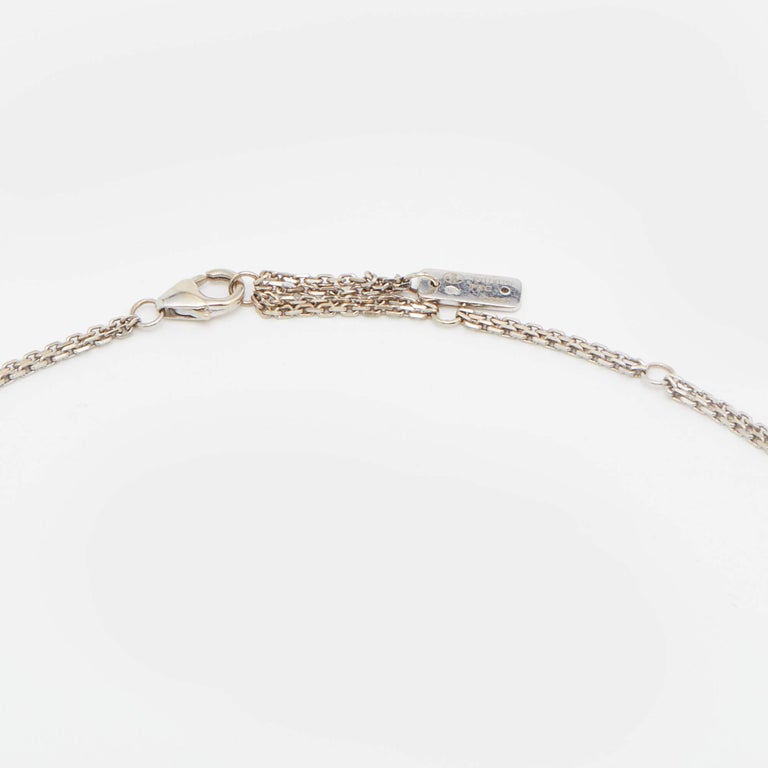 Messika Move Diamond 18k White Gold Double Chain Necklace For Sale at ...