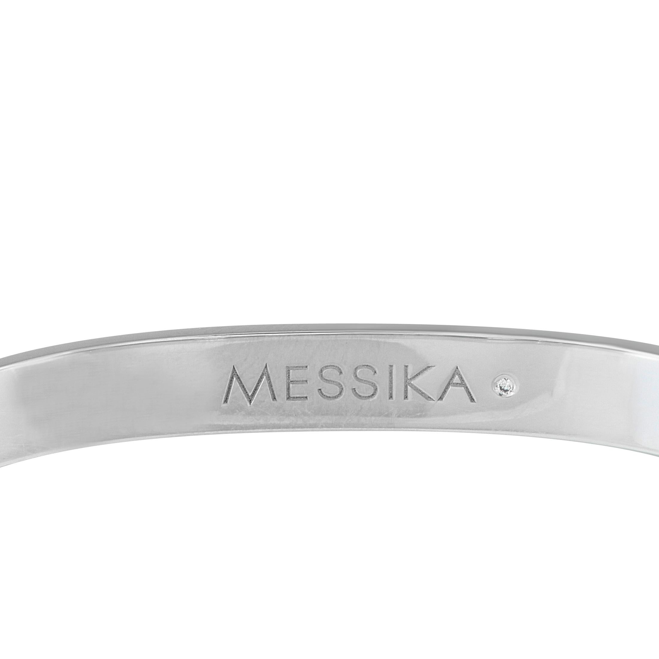 Messika Move Noa 18K White Gold 0.16 ct Diamond Bangle Bracelet For Sale at 1stDibs