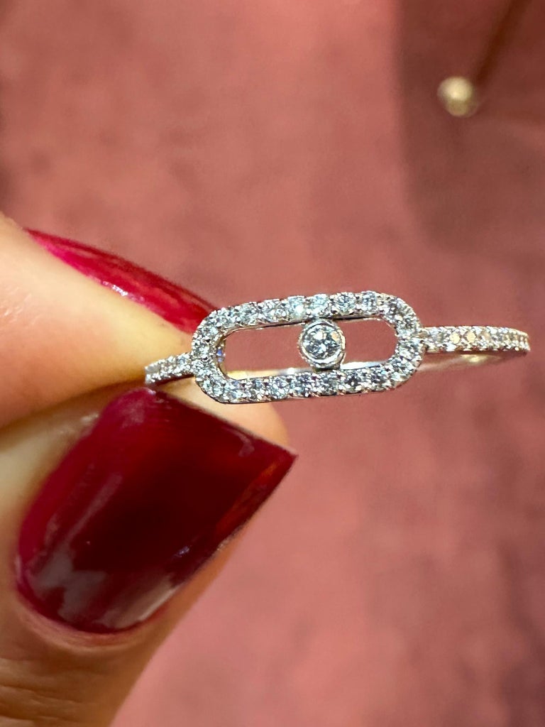 Messika Move Uno White Gold Diamond Ring at 1stDibs