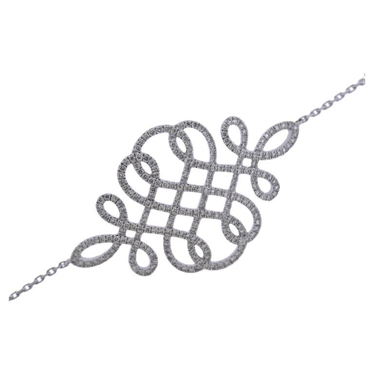 Messika Promess Diamond White Gold Chain Bracelet For Sale at 1stDibs