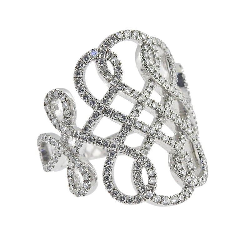 Messika Promess White Gold Diamond Ring For Sale at 1stDibs