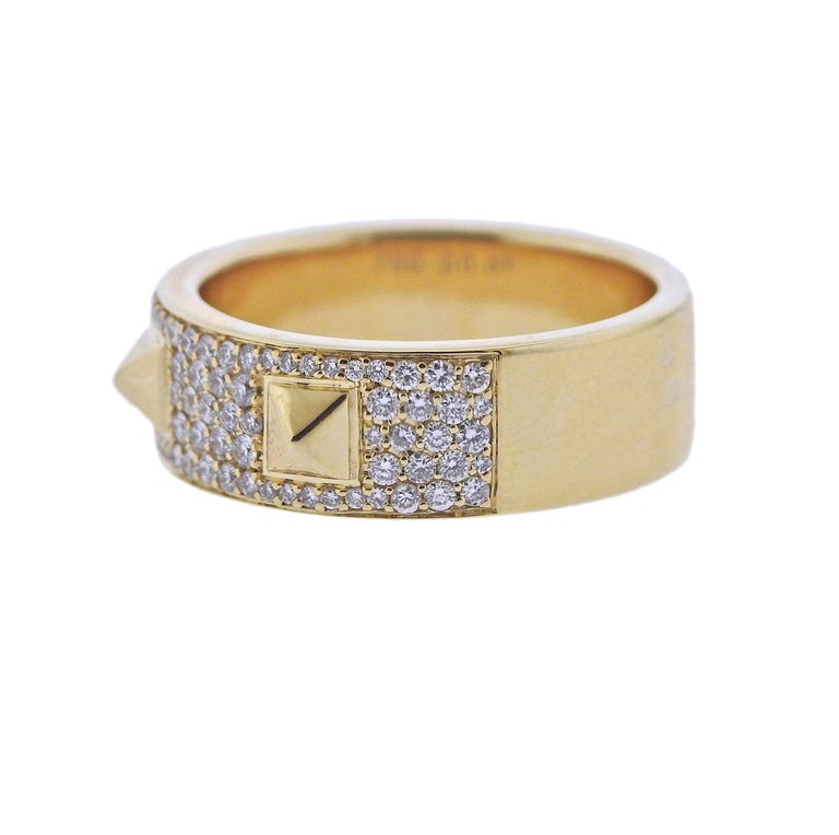 Messika Spiky Alliance Pave Diamond Yellow Gold Band Ring For Sale at ...