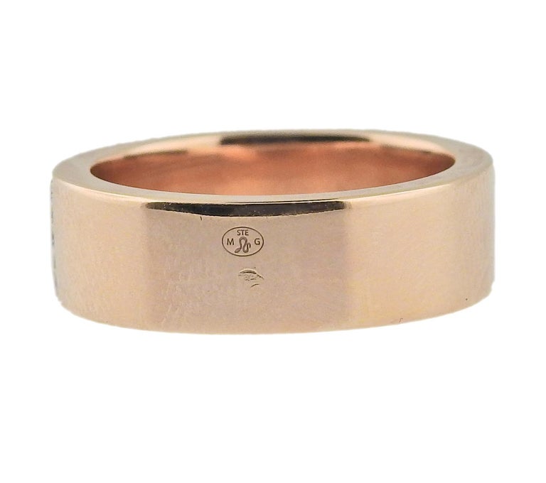 Messika Spiky Diamond Rose Gold Band Ring For Sale at 1stDibs