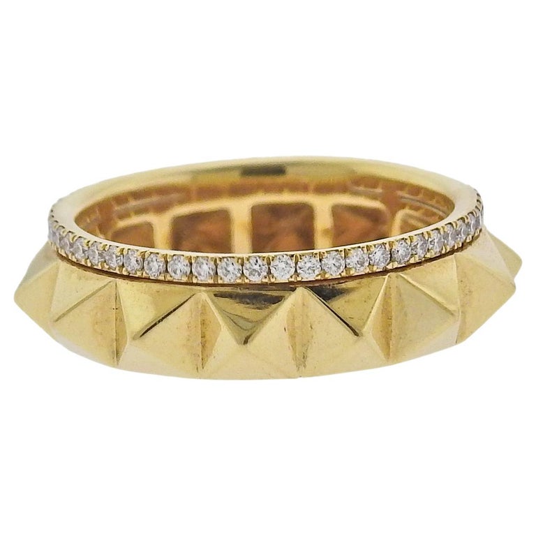 Messika Spiky Gatsby Diamond Yellow Gold Band Ring For Sale at 1stDibs