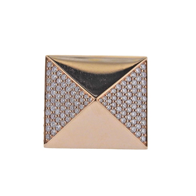 Messika Spiky Gold Diamond Ring at 1stDibs