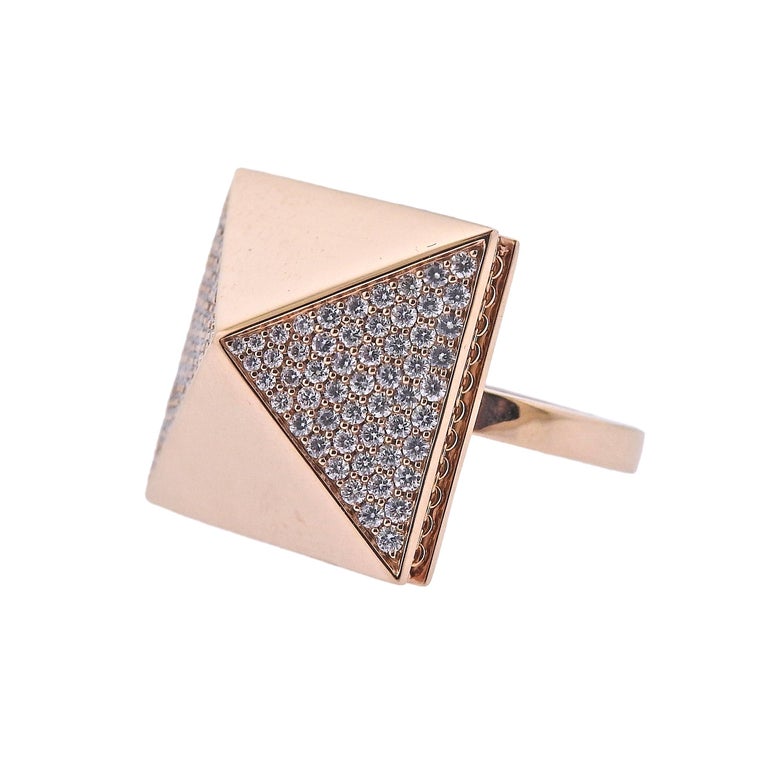 Messika Spiky Gold Diamond Ring at 1stDibs