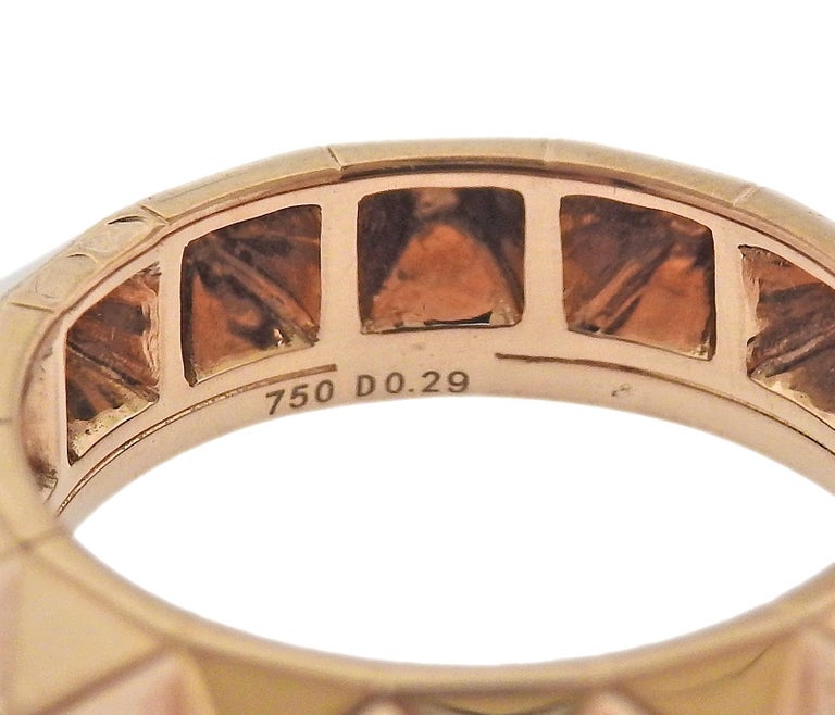 Messika Spiky Rose Gold Diamond Band Ring For Sale at 1stDibs