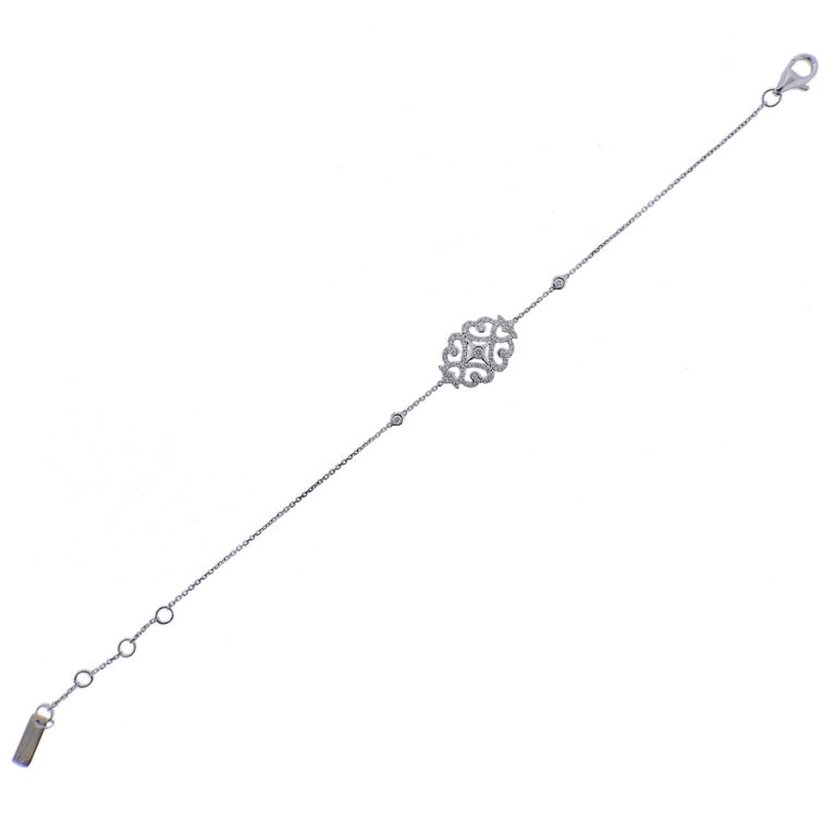 Messika Sultane Diamond White Gold Chain Bracelet For Sale at 1stDibs