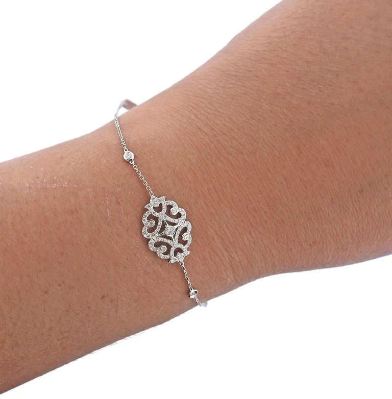 Messika Sultane Diamond White Gold Chain Bracelet For Sale at 1stDibs