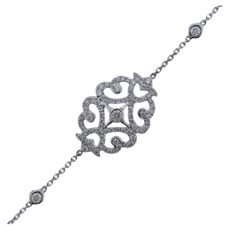 Messika Sultane Diamond White Gold Chain Bracelet For Sale at 1stDibs