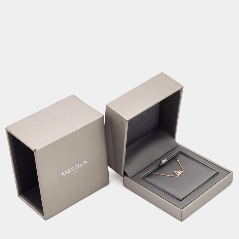 Messika Thea Diamonds 18k Rose Gold Chain Necklace For Sale at 1stDibs