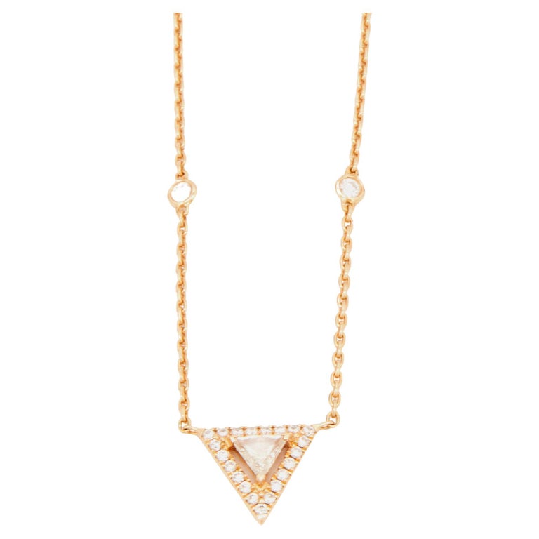 Messika Thea Diamonds 18k Rose Gold Chain Necklace For Sale at 1stDibs