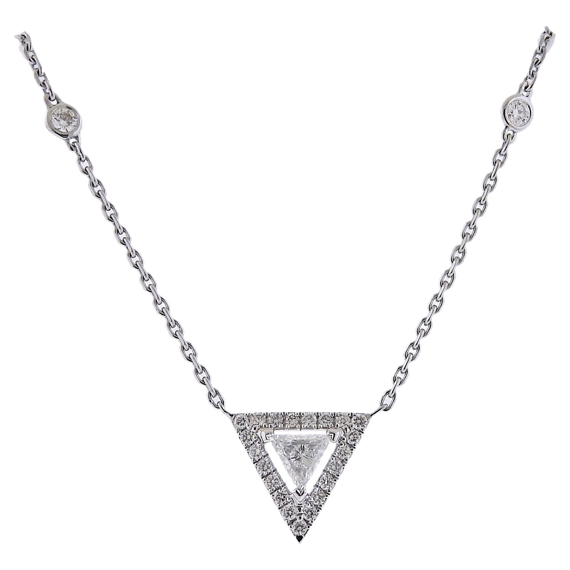 Messika Thea Gold Diamond Pendant Necklace For Sale at 1stDibs