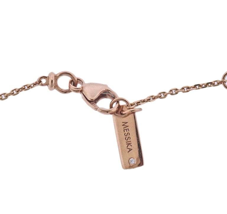 Messika Thea Rose Gold Diamond Pendant Necklace For Sale at 1stDibs