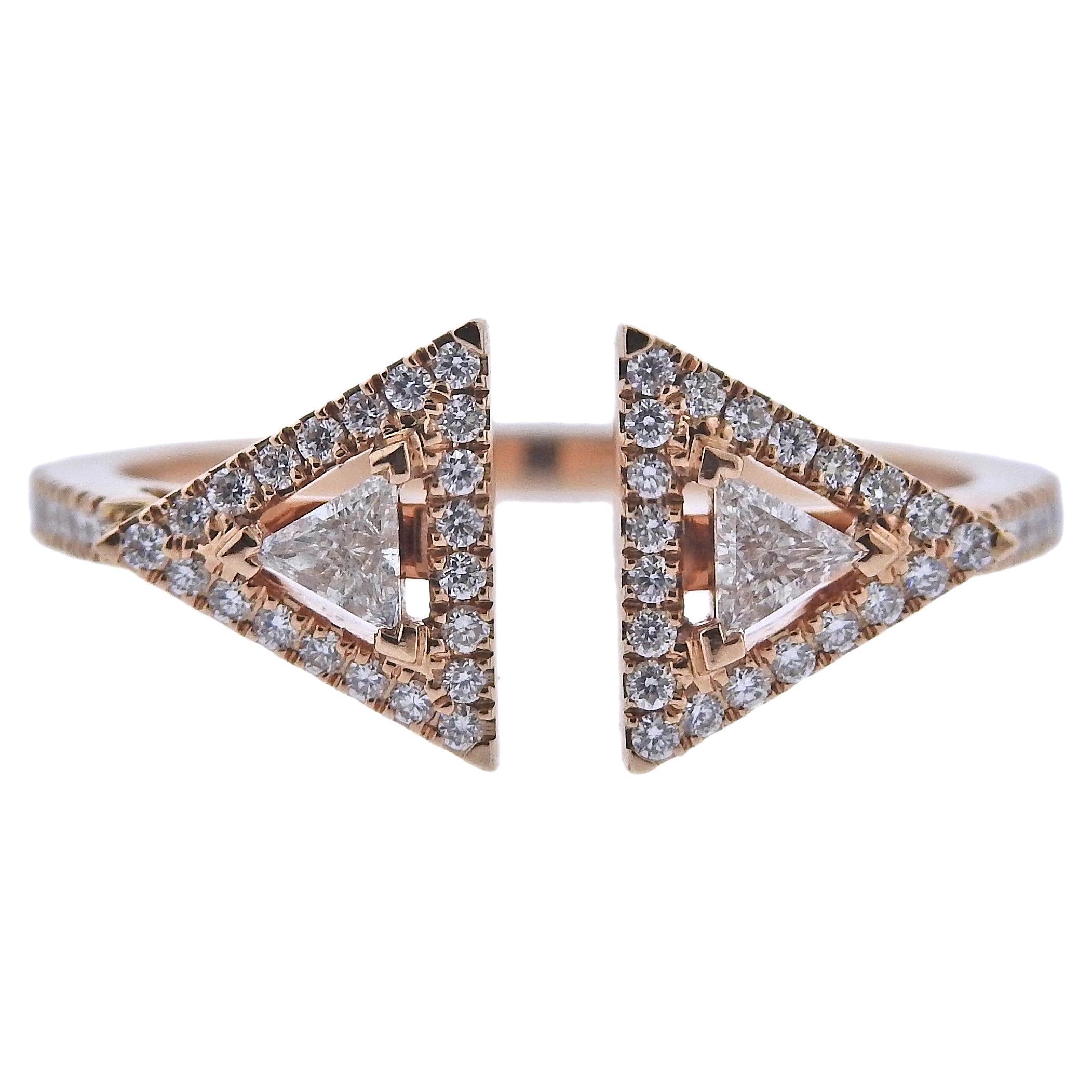 Messika Move Classic Pave Diamond and 18k White Gold Ring Size 50 For ...