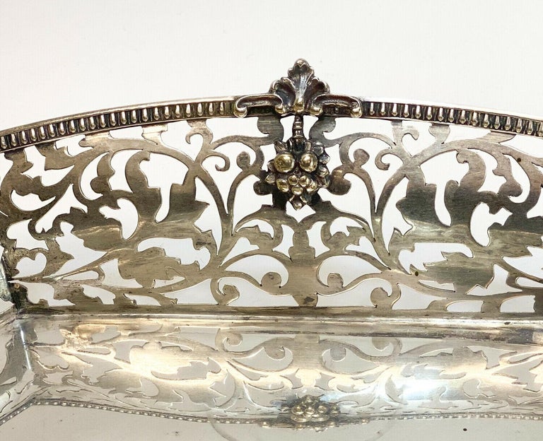 Messulam for Serra Roma 800 Silver Pierced Footed Centerpiece Tray For ...