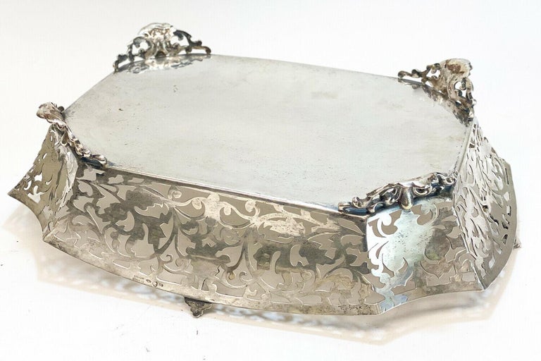Messulam for Serra Roma 800 Silver Pierced Footed Centerpiece Tray For ...