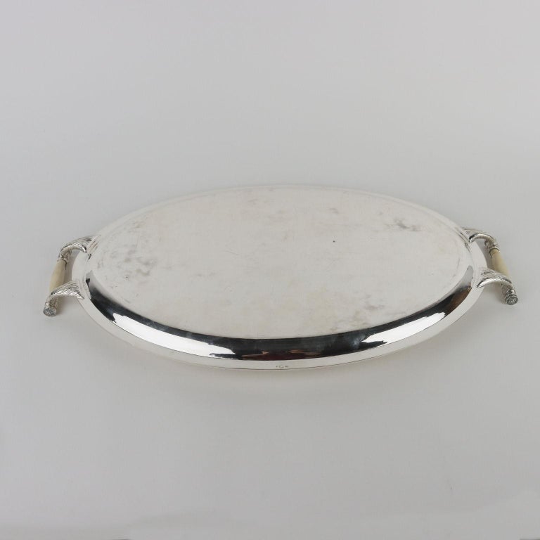 Messulam Man, Tray Silver Italy, 20th Century For Sale at 1stDibs
