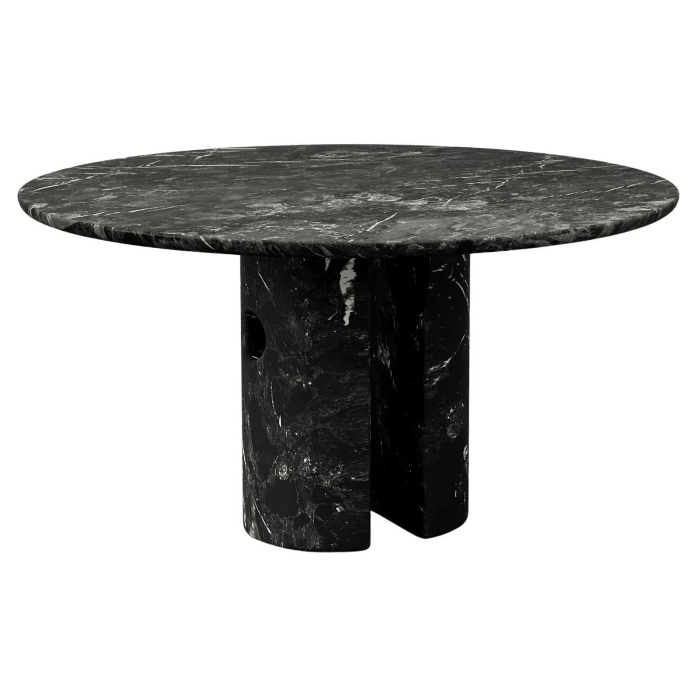 Meta Marble Dining Table - Nero Marquina - Phillip Jividen For Sale at ...