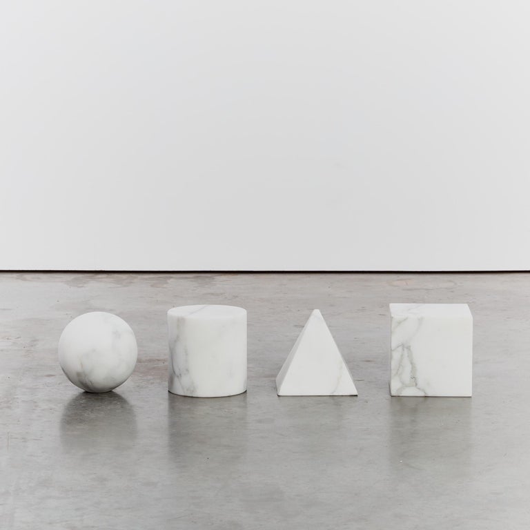 Metafora table by Massimo and Lella Vignelli in Carrara marble at 1stDibs