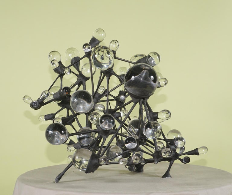 Metal and Crystal Glass Sculpture by Graham Caldwell, 2012 For Sale at ...
