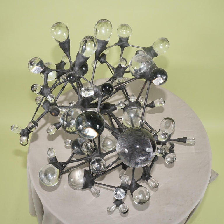 Metal and Crystal Glass Sculpture by Graham Caldwell, 2012 For Sale at ...