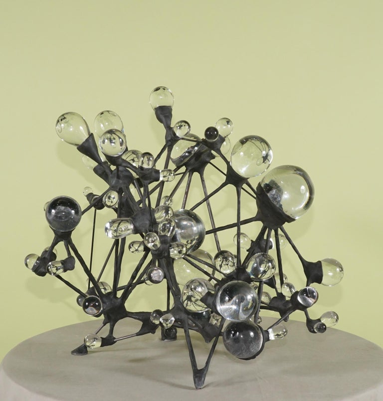 Metal and Crystal Glass Sculpture by Graham Caldwell, 2012 For Sale at ...