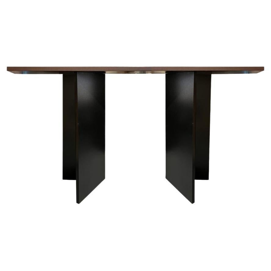 Luma Design Workshop Strap Console Table in Black Metal and Dark ...