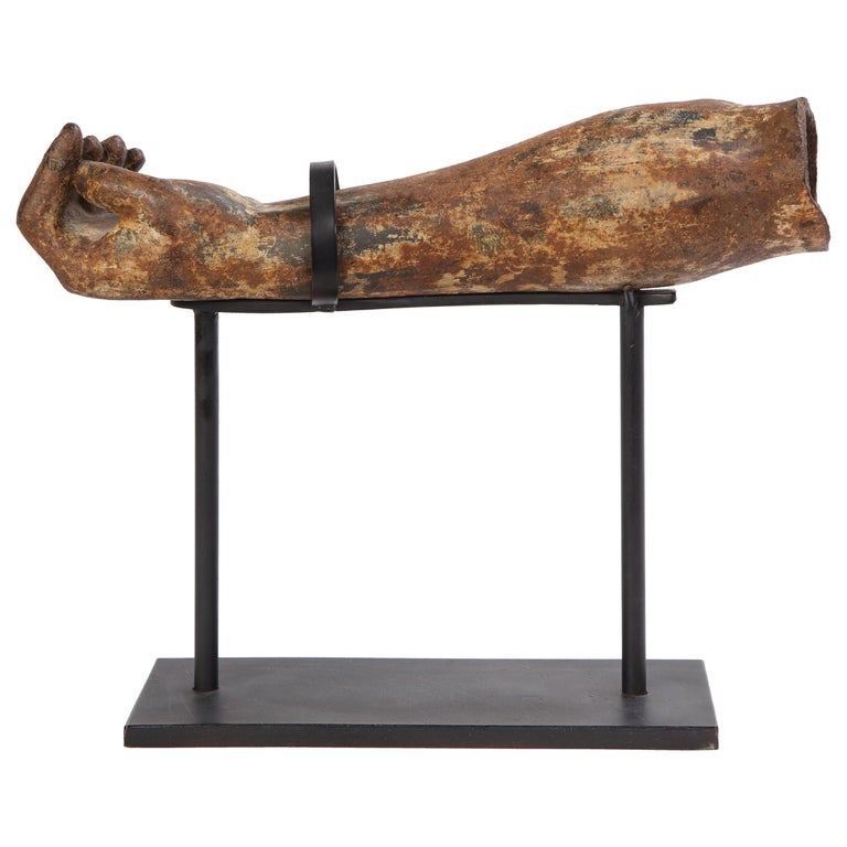 Metal Arm Fragment on Metal Stand, 20th Century For Sale at 1stDibs