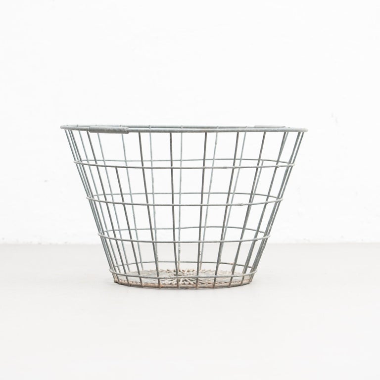Metal Basket, circa 1970 For Sale at 1stDibs