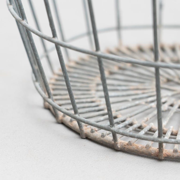 Metal Basket, circa 1970 For Sale at 1stDibs