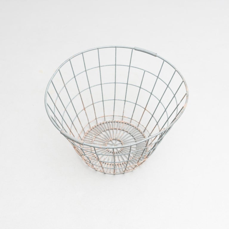 Metal Basket, circa 1970 For Sale at 1stDibs