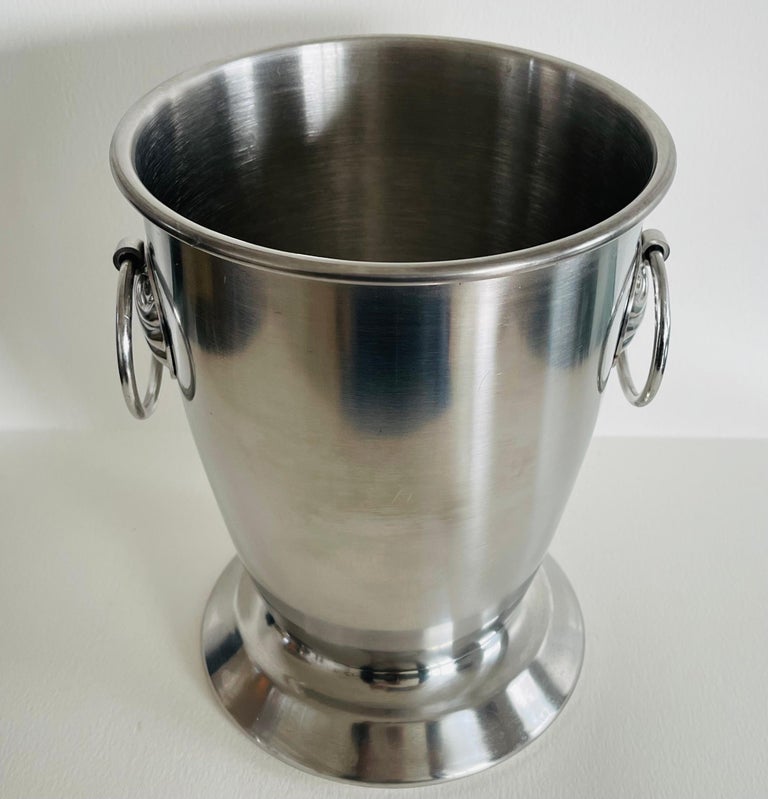 Metal Champagne Ice Bucket For Sale at 1stDibs
