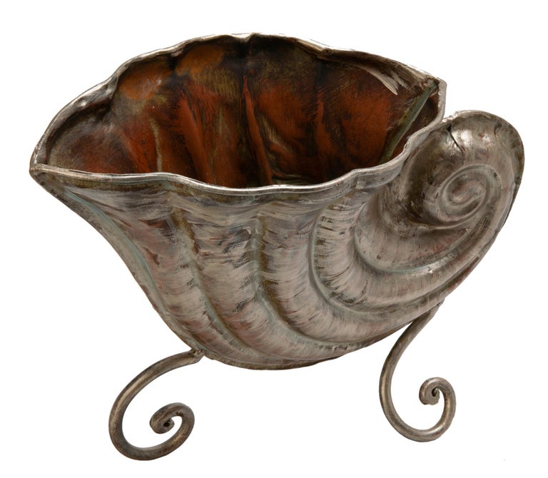 Metal Conical Shell Vase at 1stDibs