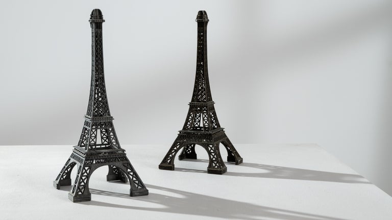 Metal Eiffel Tower Decoration, a Pair For Sale at 1stDibs