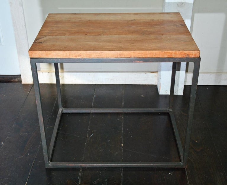 Metal Frame Geometric Cube Table For Sale at 1stDibs | metal frame ...