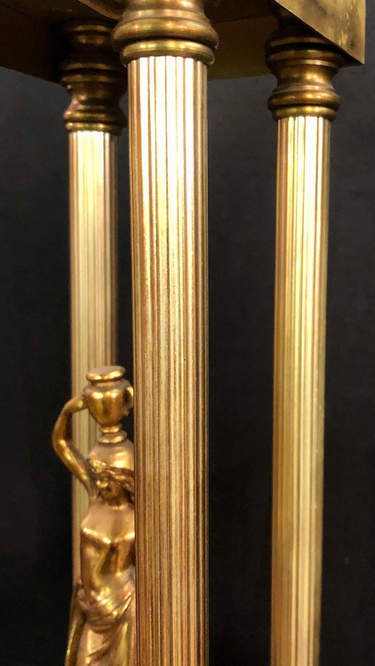 Metal Grecian Inspired Table Lamps Having Columns and Figures ...