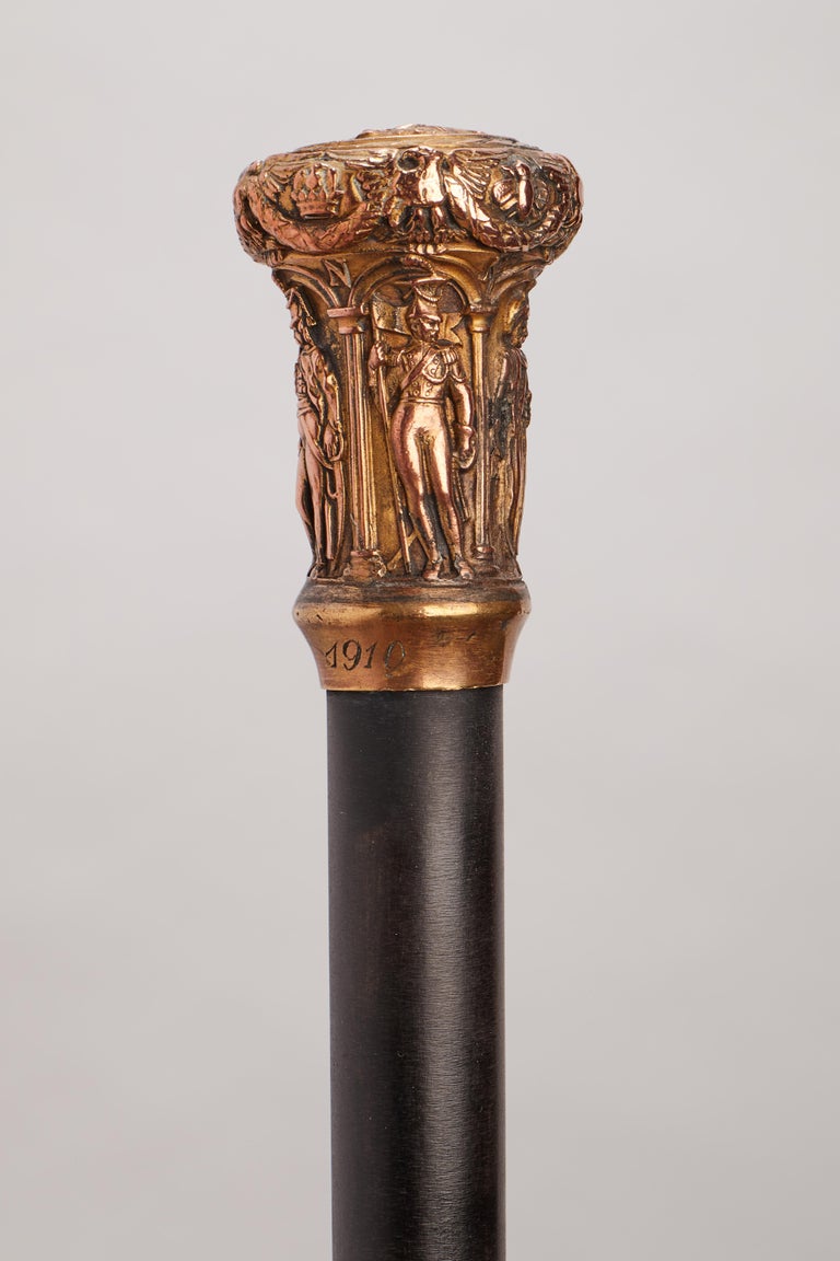 Metal Handle Walking Stick, Austria, 1910 For Sale at 1stDibs